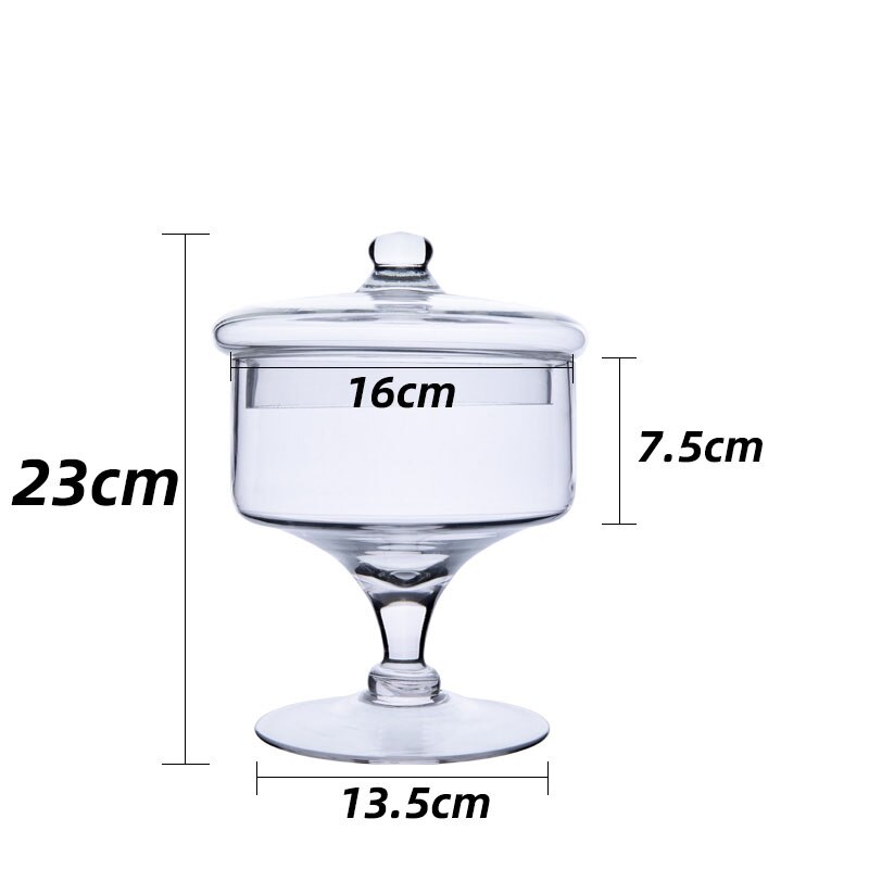 Crystal Glass Jars with Lid Transparent Candy Cook... – Vicedeal