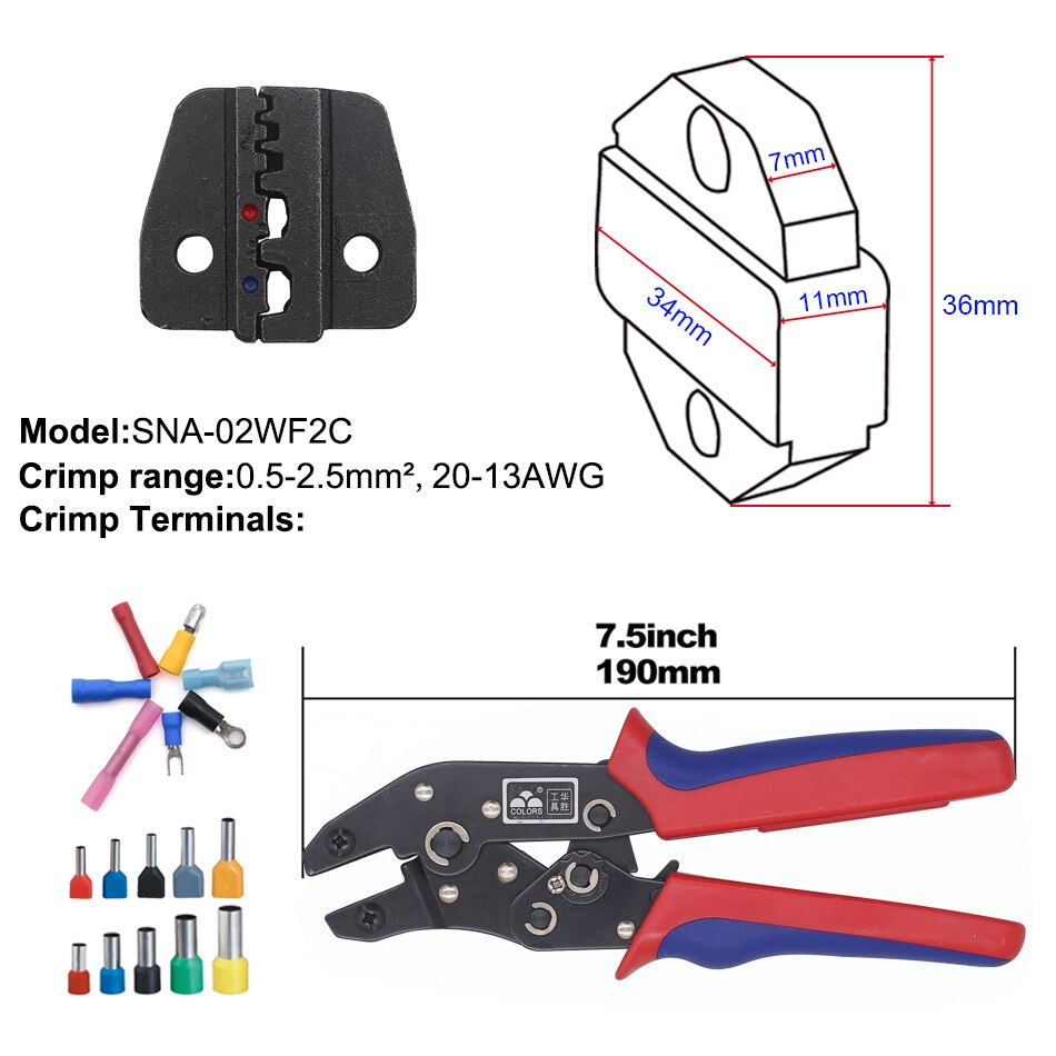 Isolatie Terminals Krimptang Robuuste Crimp Sterft... – Grandado