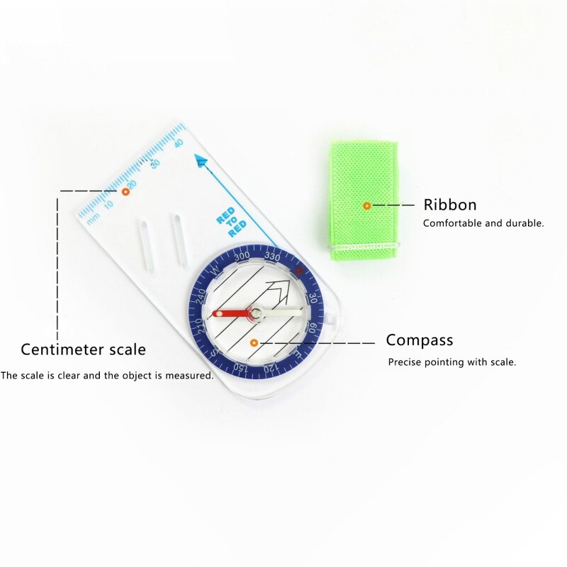 Mini Compass Map Scale Ruler Multifunctional Equip... – Vicedeal