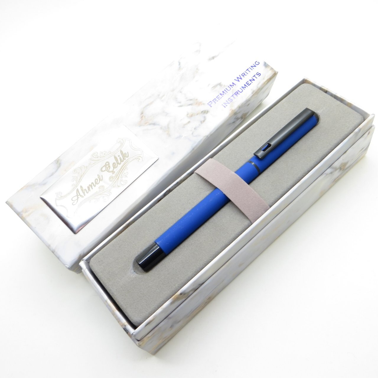 Wings Marble R164 Pastel Navy Blue Roller Pen | İs... – Grandado