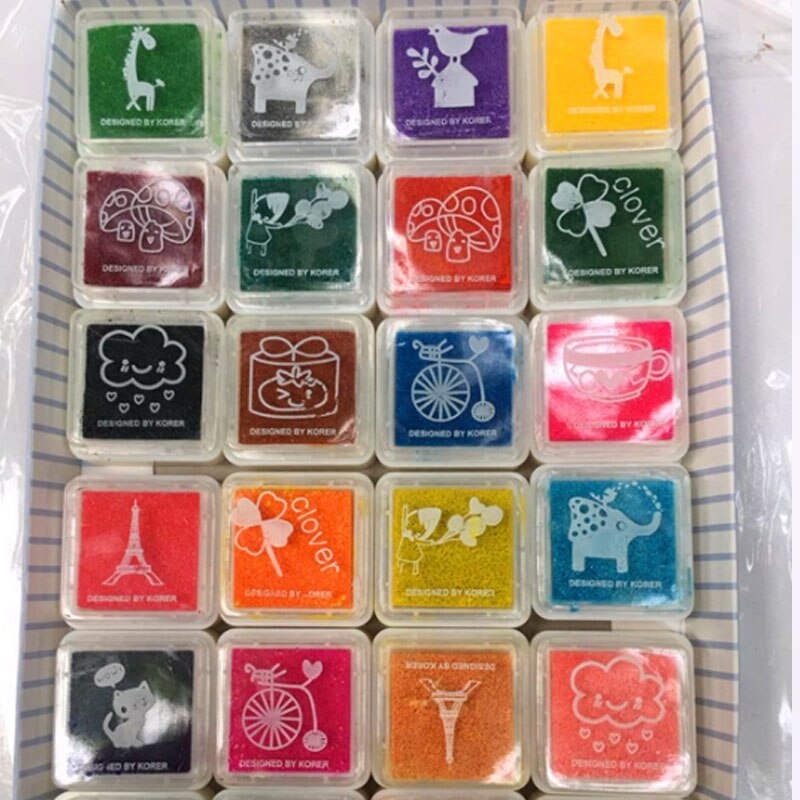 24 Colors DIY Scrapbooking Stamp inkpad Vintage Cr... – Vicedeal