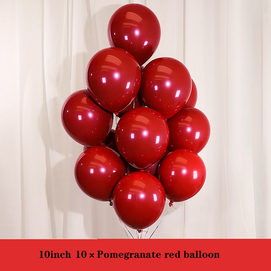 10pcs 10inch Matt Red Pomegranate Latex Balloons B... – Grandado