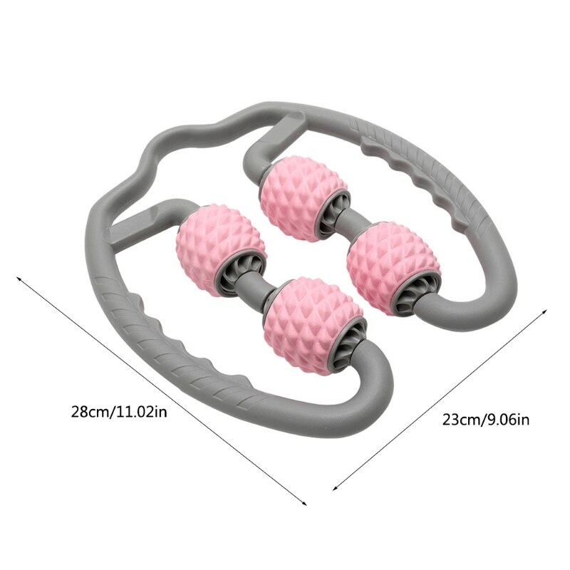 Fitness 4 Wheels Shaft Ring Leg Clamp Massager Mus... – Grandado