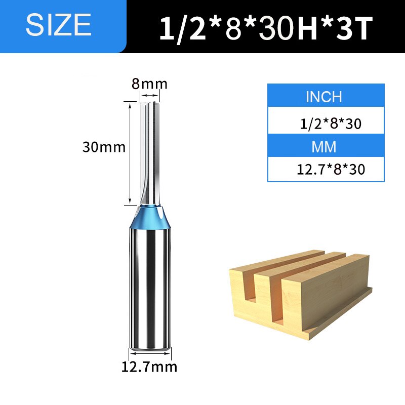 Tideway 3 Messen Tct Straight Router Bit Voor Hout... – Vicedeal