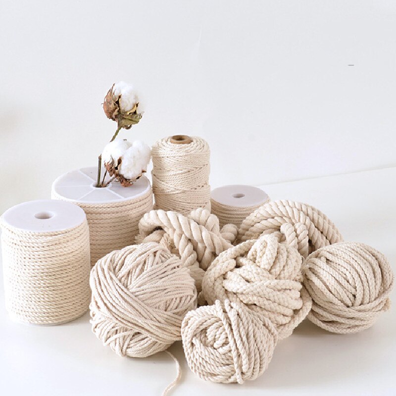5Mm/10Mm/15Mm Katoenen Touw Natuurlijke Twisted Ma... – Vicedeal