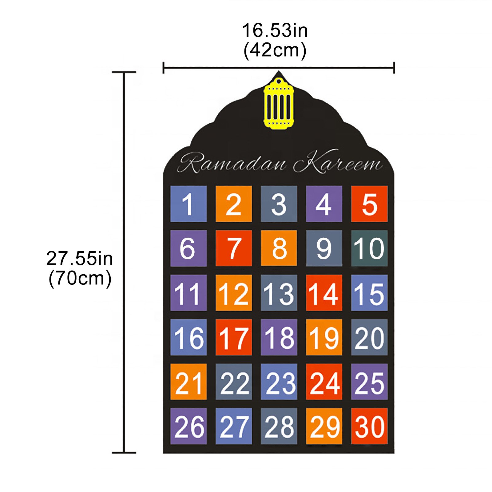 30 Day Ramadan Mubarak Advent Calendar Hanging Fel... – Grandado