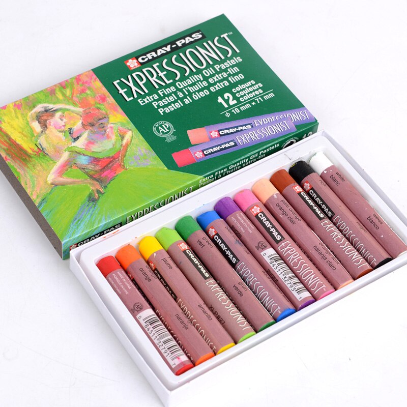 Japan Sakura Oil Crayons Medium Thickness 12 Color... – Vicedeal