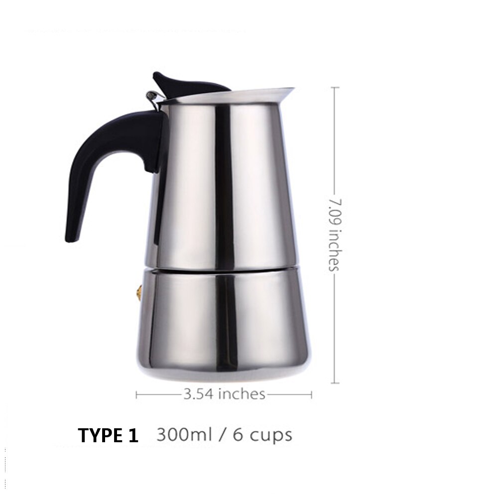 YRP Mokka Koffiezetapparaat Moka Pot Roestvrij Sta... – Grandado