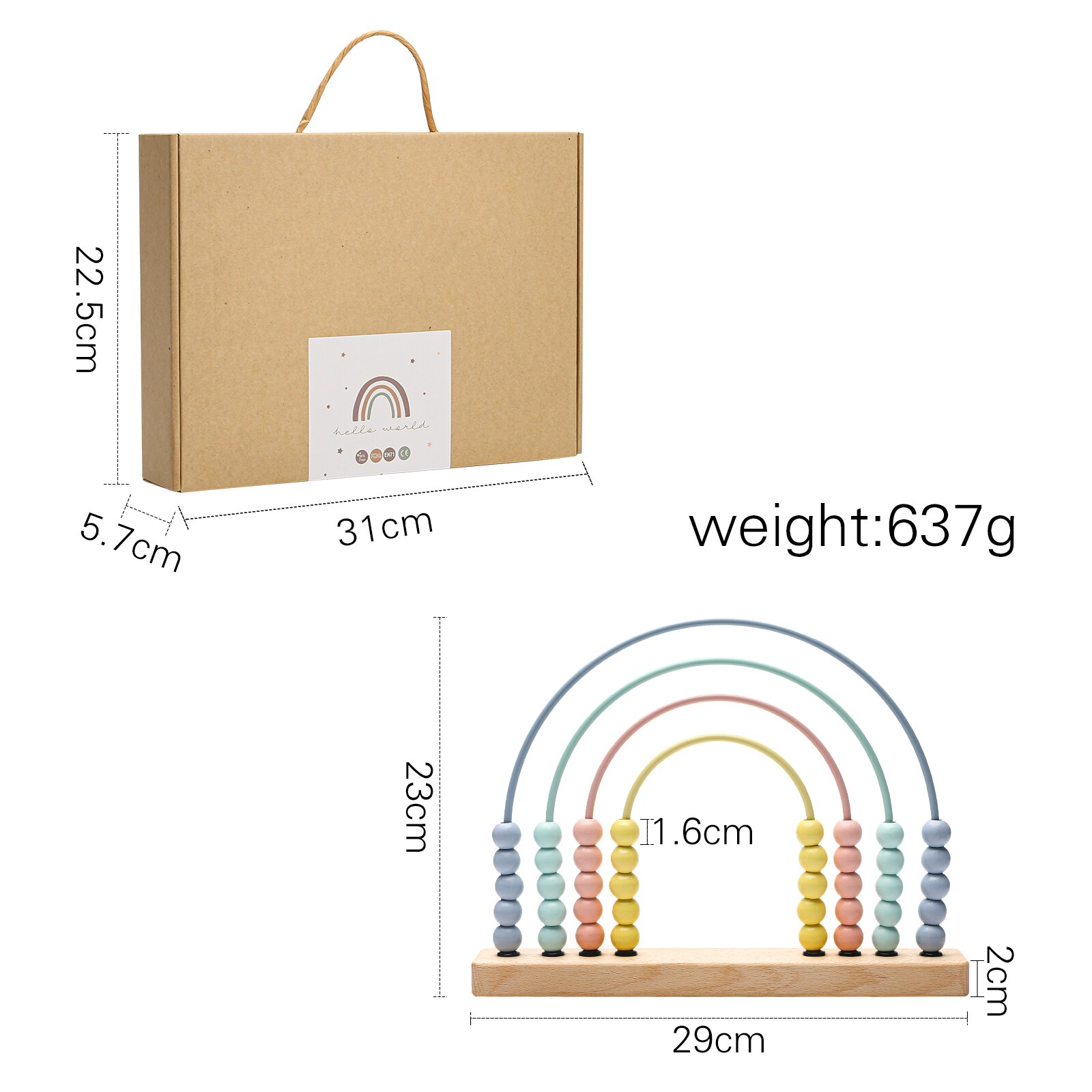 Nordic Style Wooden Abacus Counting Number Prescho... – Grandado