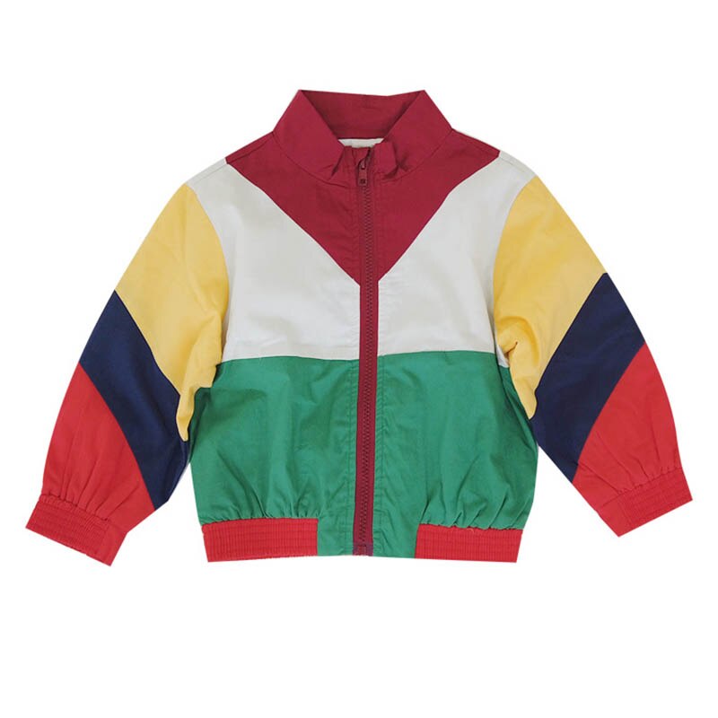 Kids Jacket Spring Boys Girls Patchwork Colorful C... – Vicedeal