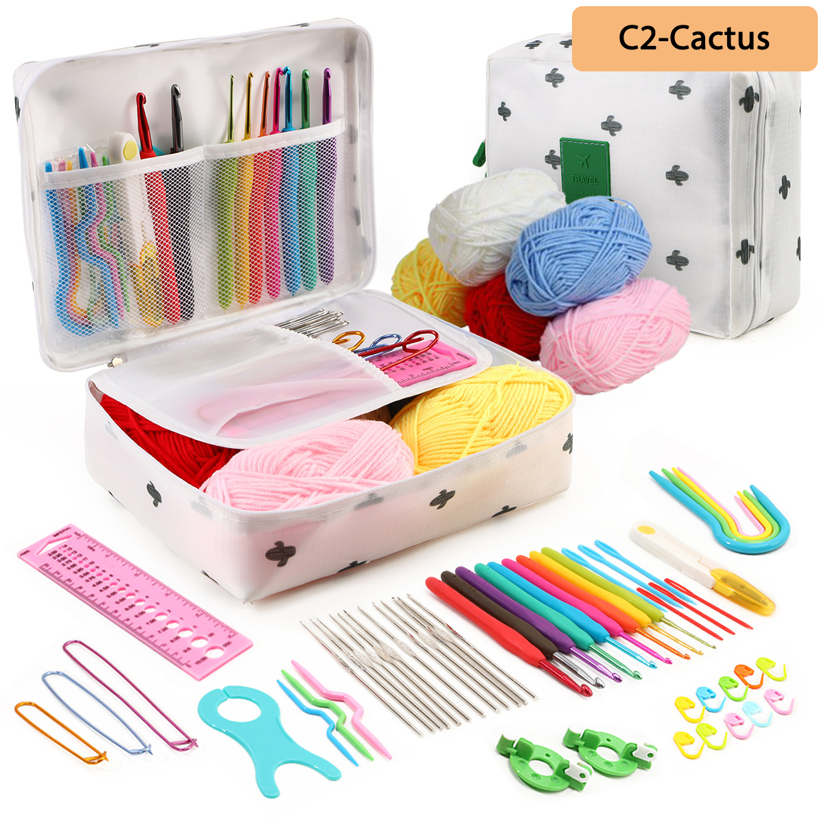 59 Pieces Knitting Crochet Set, Home Use Sewing To... – Grandado