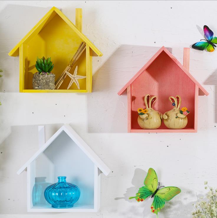 Creatieve Houten Muur Decor Retro Dorp Gekleurde K... – Grandado