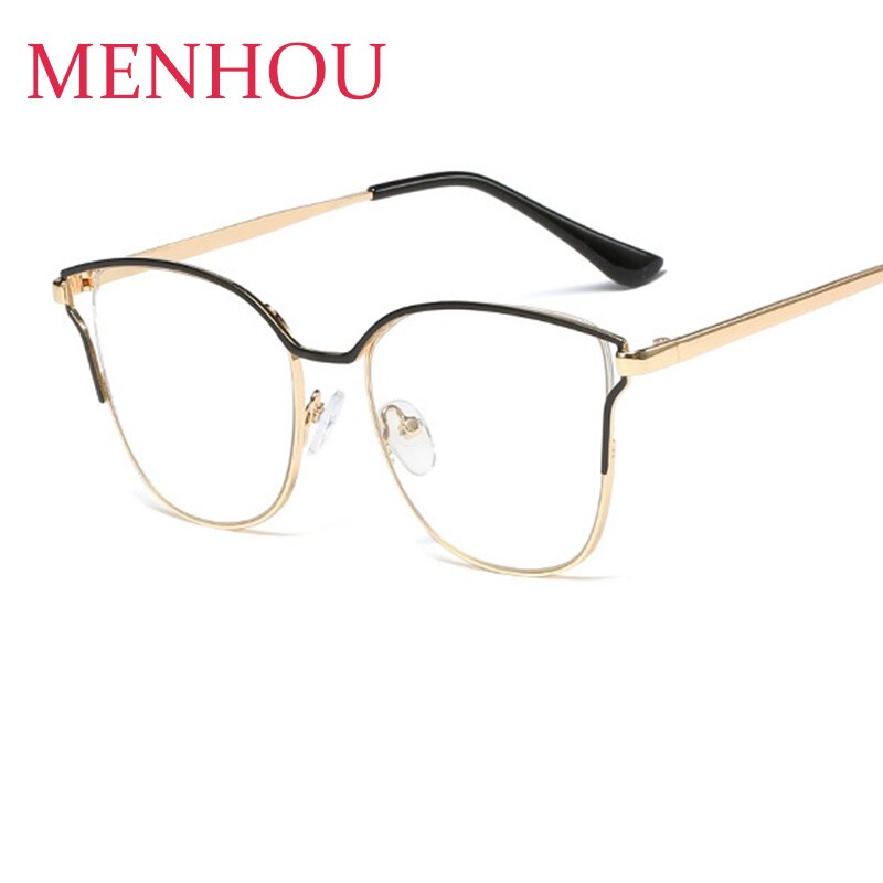 cat eye metal frame glasses frame women luxury bra... – Grandado