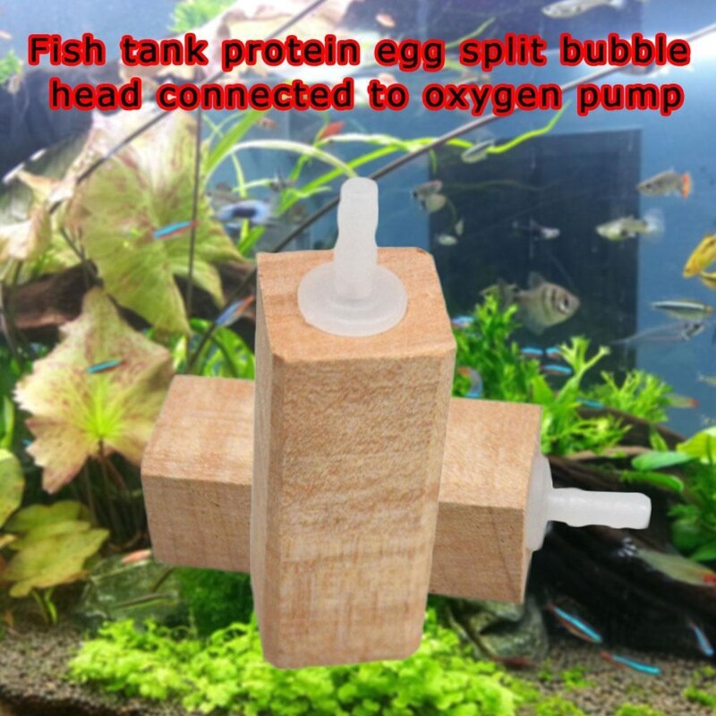 Fish Tank Wood Air Stone Natural Wooden Air Bubble... – Grandado