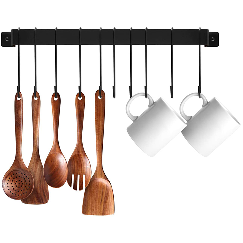 Kitchen Pot Pan Hanger Wall Mounted Rail Rack with... – Grandado