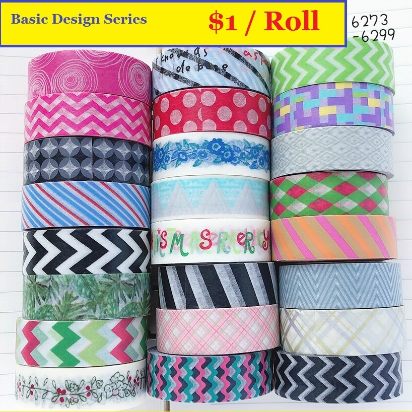 Basic Disign Washi Tape Washi Papier Tape Mode Was... – Vicedeal