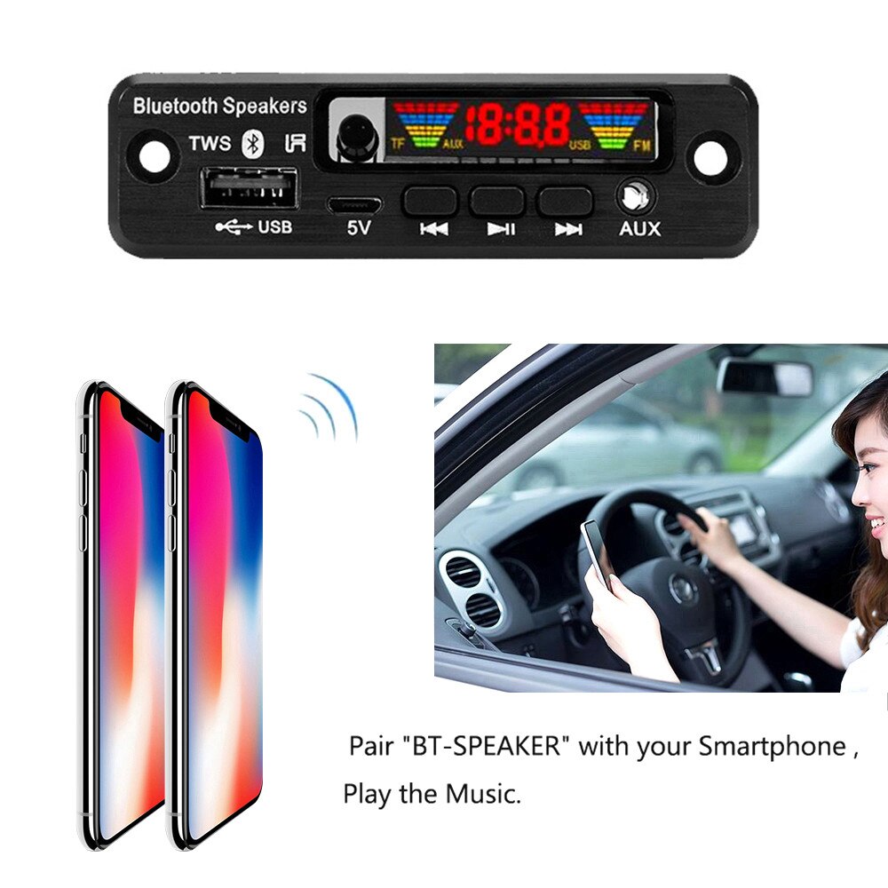 5V Wireless TWS Bluetooth 5.0 Handsfree Car Kit AP... – Grandado