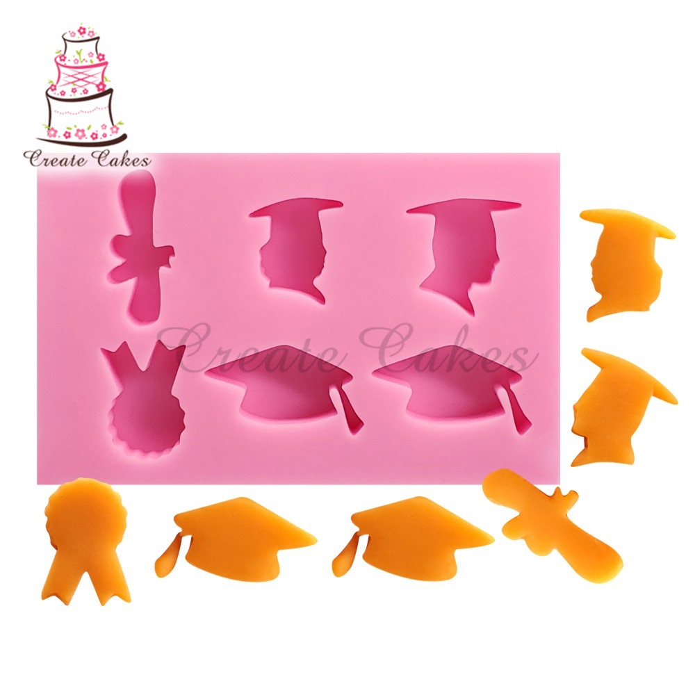 Graduation Mallen Fondant Chocolade Silicone Mold ... – Grandado