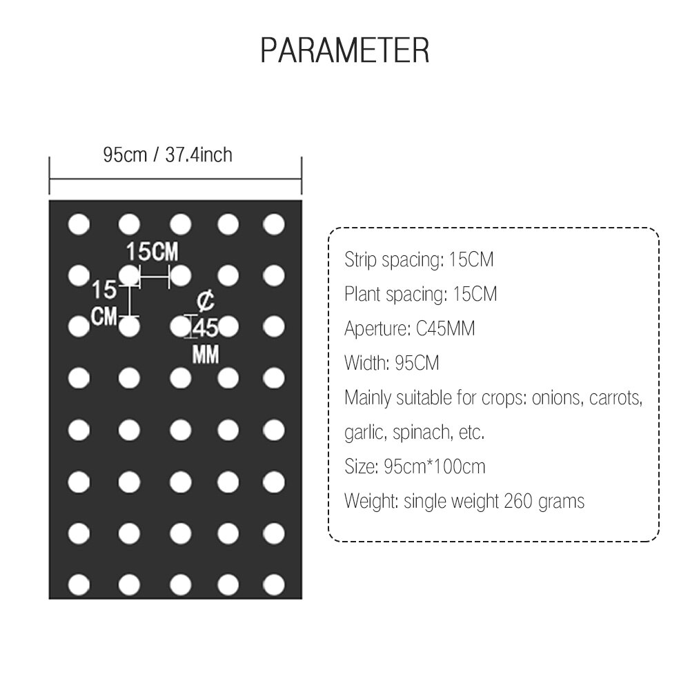 95cm*10m Black Film Vegetable Garden Vegetable See... – Vicedeal