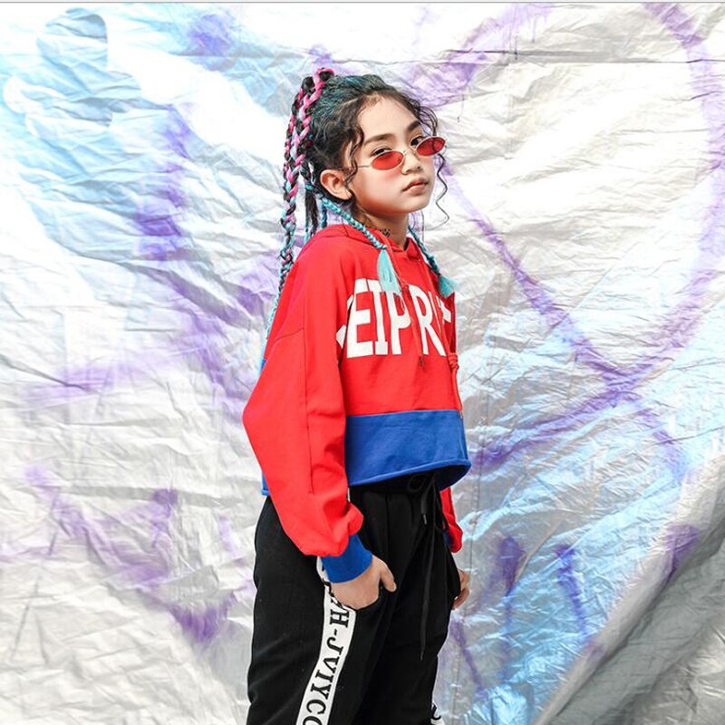 Children Hip Hop dancing Clothing Crop Sweatshirt ... – Grandado