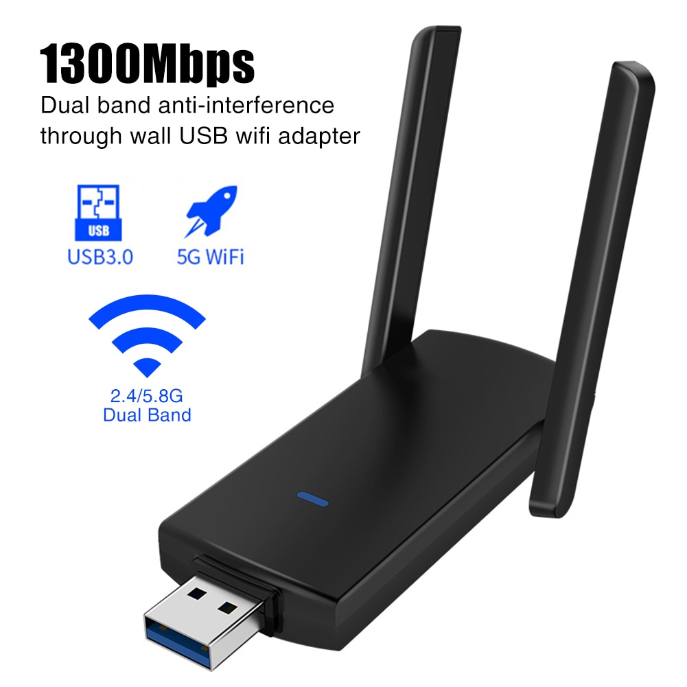 Dual Band 1300Mbps Usb 3.0 Draadloze Ac Netwerkkaa... – Vicedeal