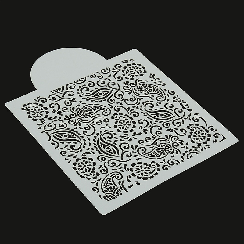 Aomily Paisley Flower Wedding Cake Stencil Plastic... – Grandado