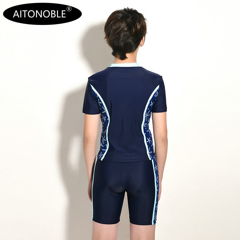Aitonoble Kids Rash Guard Years 10-15 Boys Swimwea... – Grandado