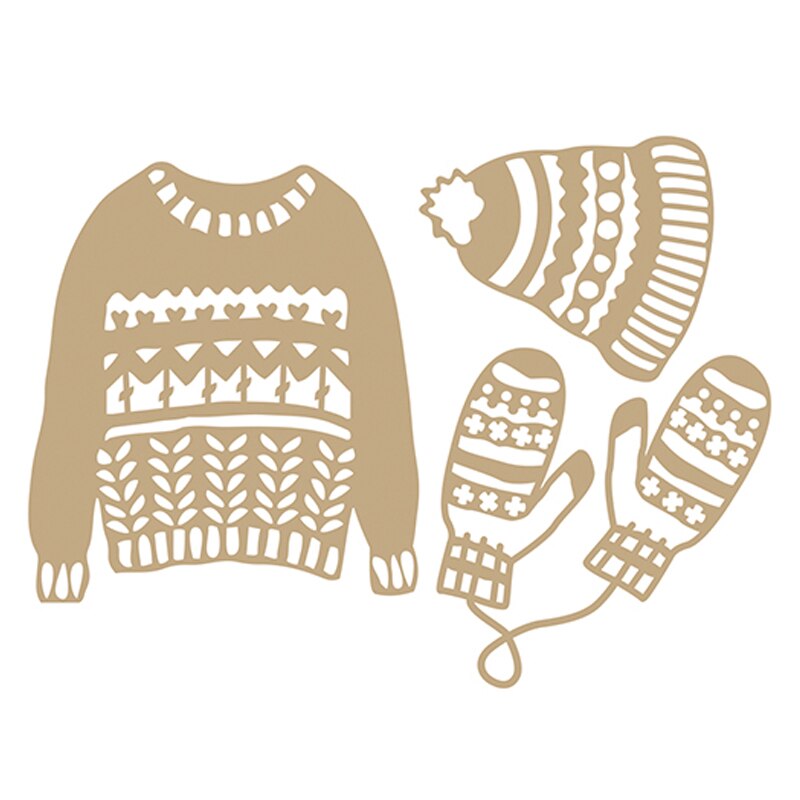 Kerst Baby Trui Handschoenen Hoed Metalen Stansmes... – Vicedeal