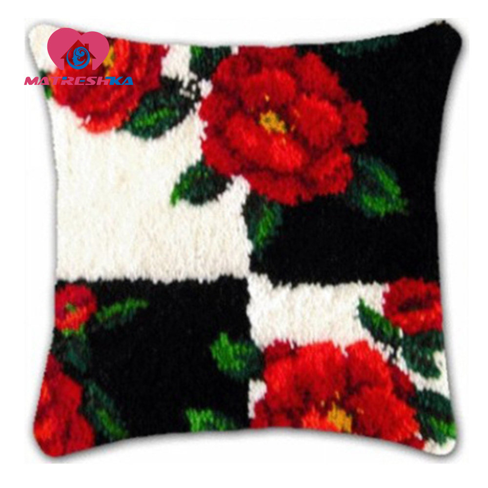 Flowers pillow embroidery cross stitch pillow do i... – Grandado