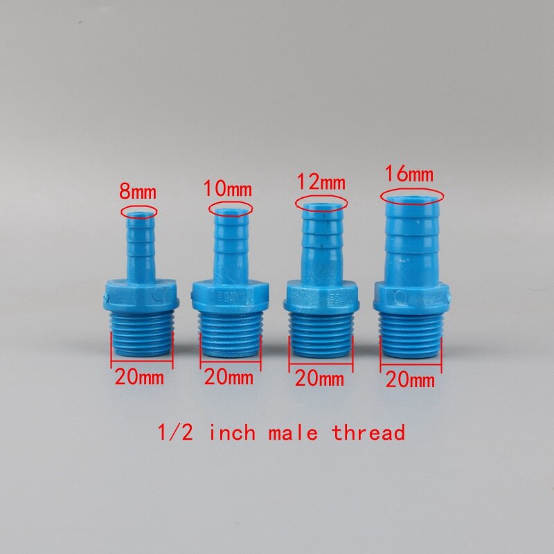 4Pcs 1/2'' to 8/10/12/16Mm Male Thread Hose Connec... – Vicedeal