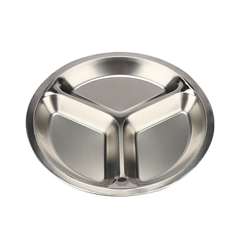 Stainless Steel Dinner Plate 3 Compartment Dish Sn... – Grandado