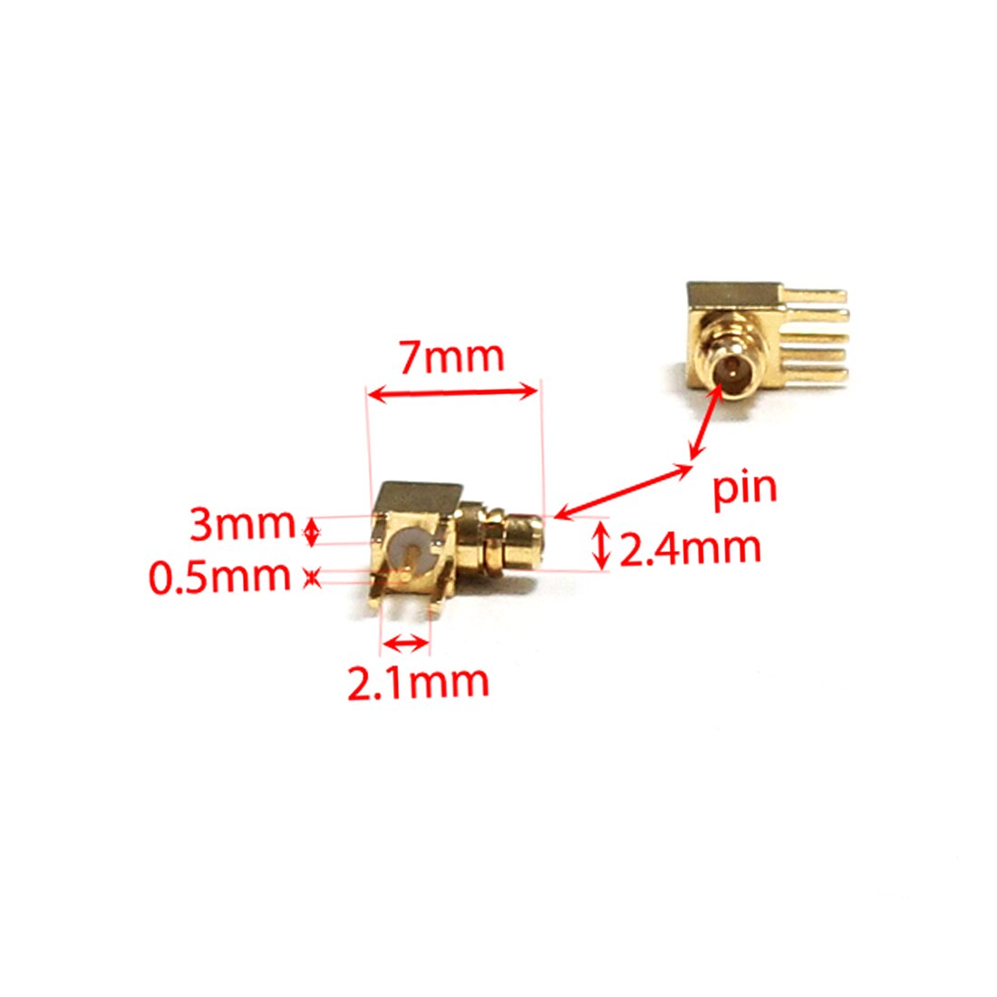 MMCX Plug Male RF CoaX Connector Right Angle Type ... – Vicedeal