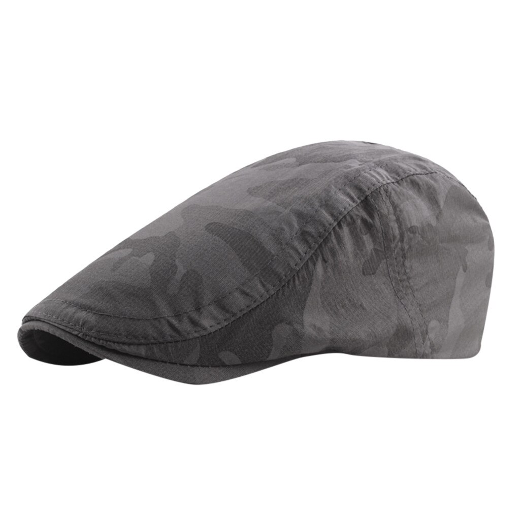 Man Solid Color Newsboy Baker Boy Flat Cap Mens Br... – Vicedeal