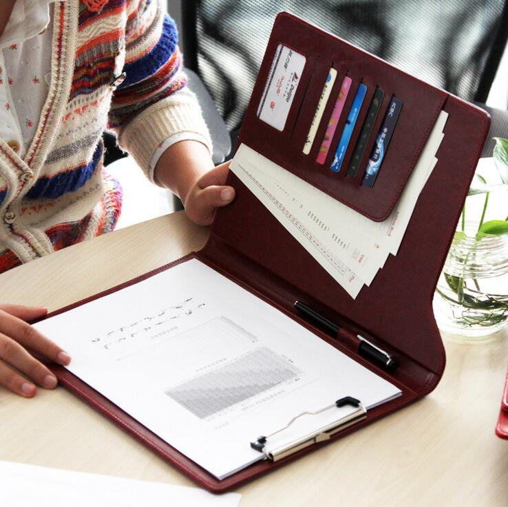 A4 Red Leather Password Document Bag Manager File ... – Vicedeal