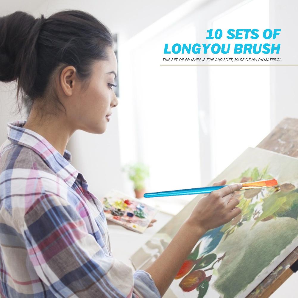 Kunstenaar Verf Borstel Set 5 Stuks Nylon Haar Hou... – Grandado