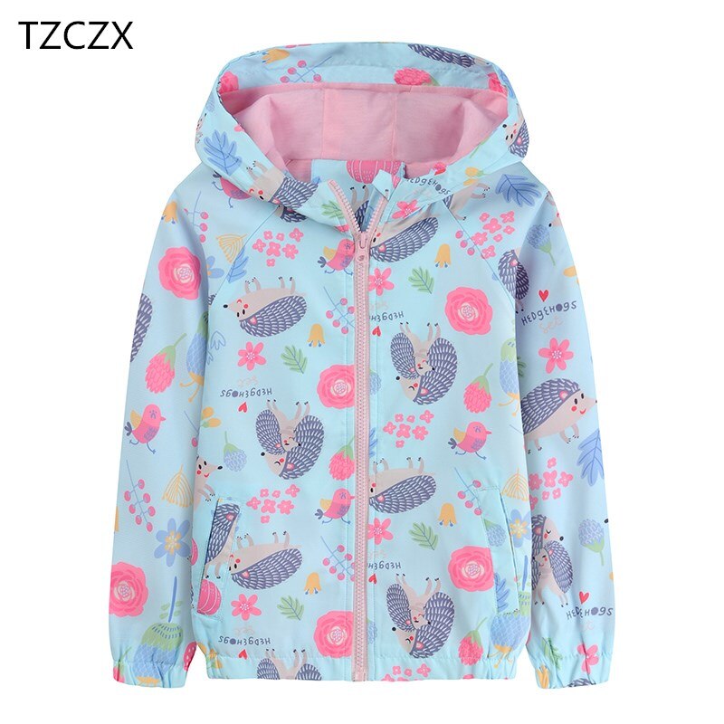 Girl's Jackets outerwear Cartoon Hedgehog patt... – Grandado