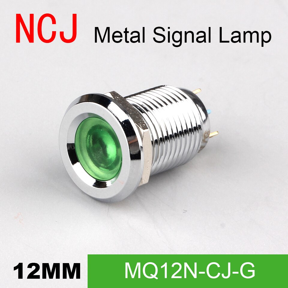NCJ 12mm Metal LED Signal lamp Indicator pilot War... – Grandado