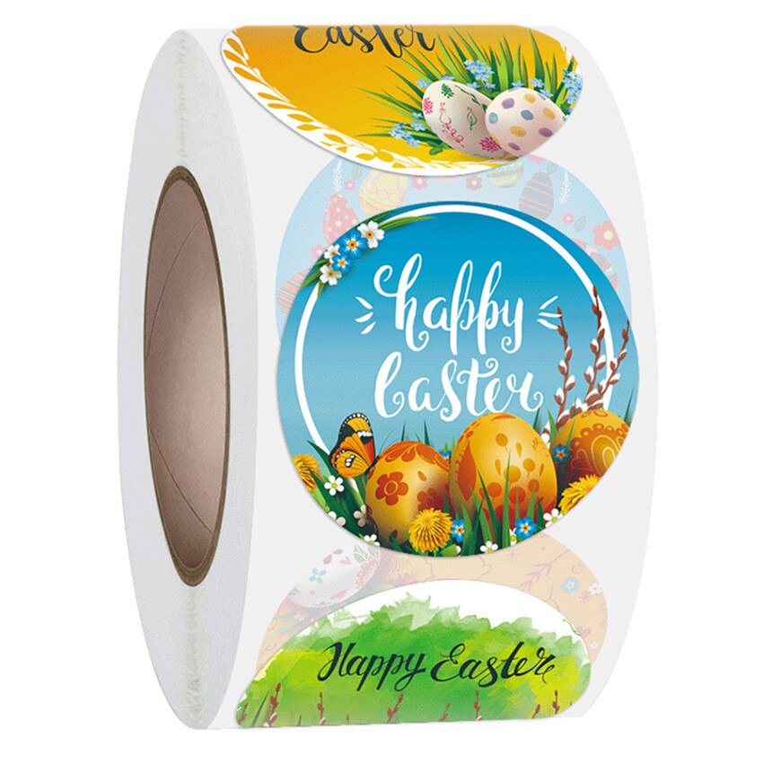 1.5inch Happy Easter Stickers 100-500pcs Color Eas... – Vicedeal