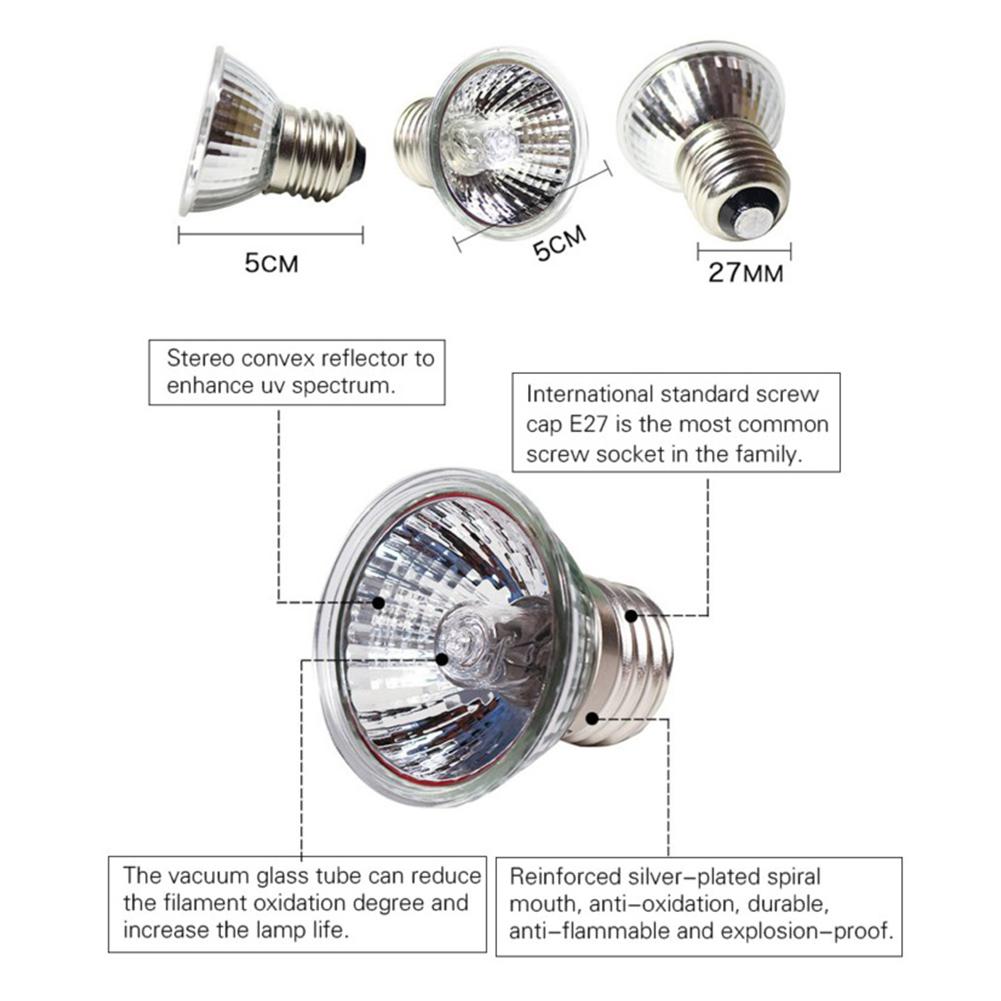 E27 UVB+UVB 3.0 Reptile Lamp Bulb Turtle Basking U... – Grandado