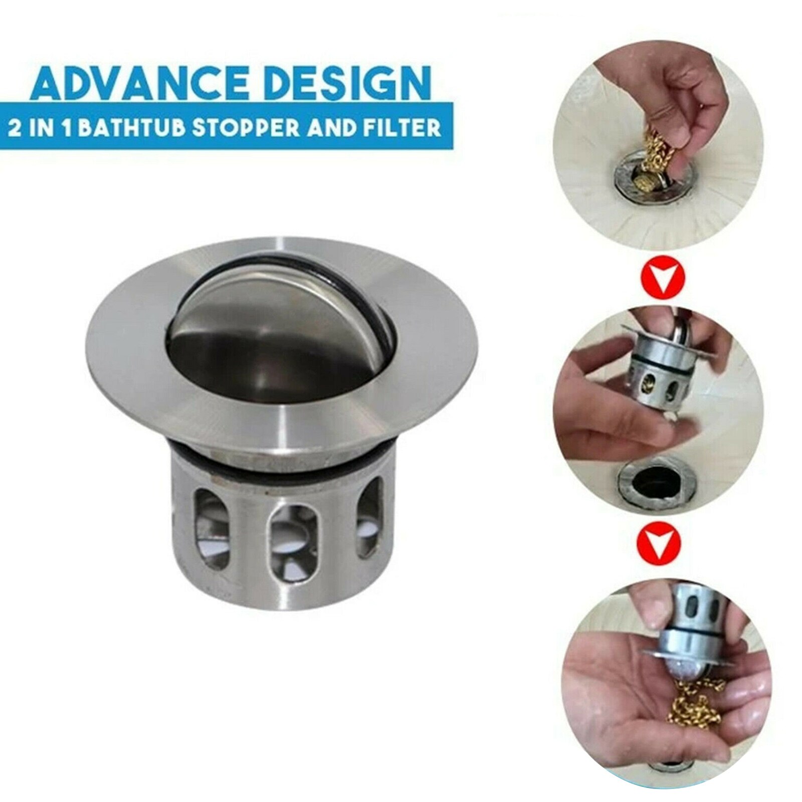 Universal Wash Basin Bounce Drainer Filter Anti-Cl... – Vicedeal