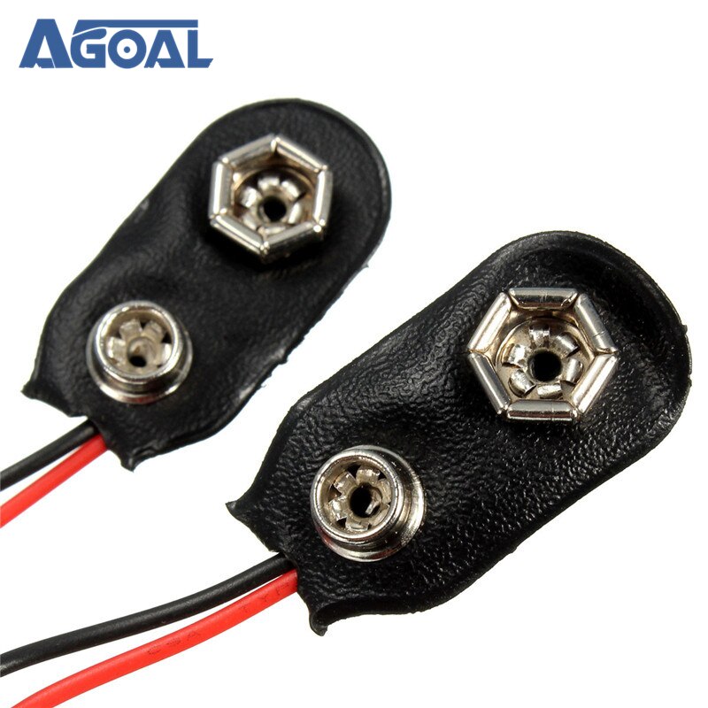 2Pcs/lot 9V Battery Buckle Snaps Power Cable Conne... – Vicedeal