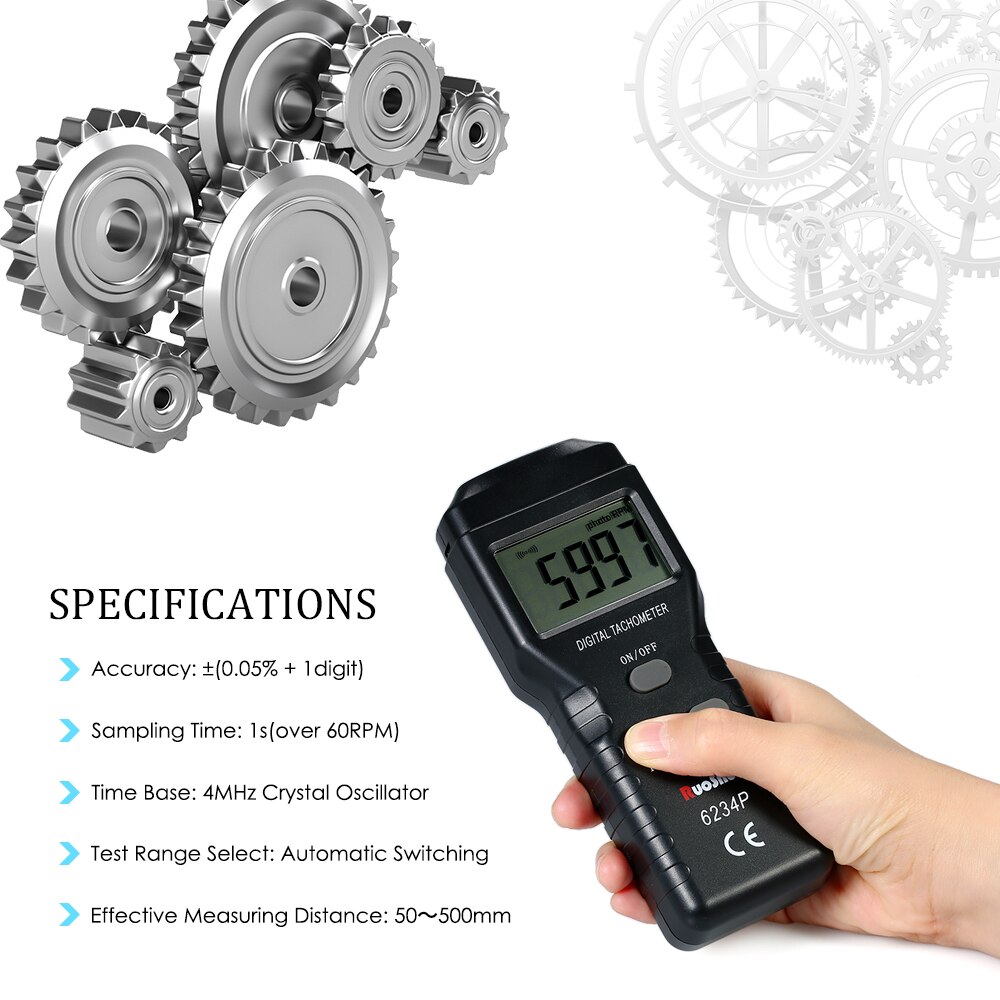 Handheld Digital Photo Tachometer Non-Contact Tach... – Grandado