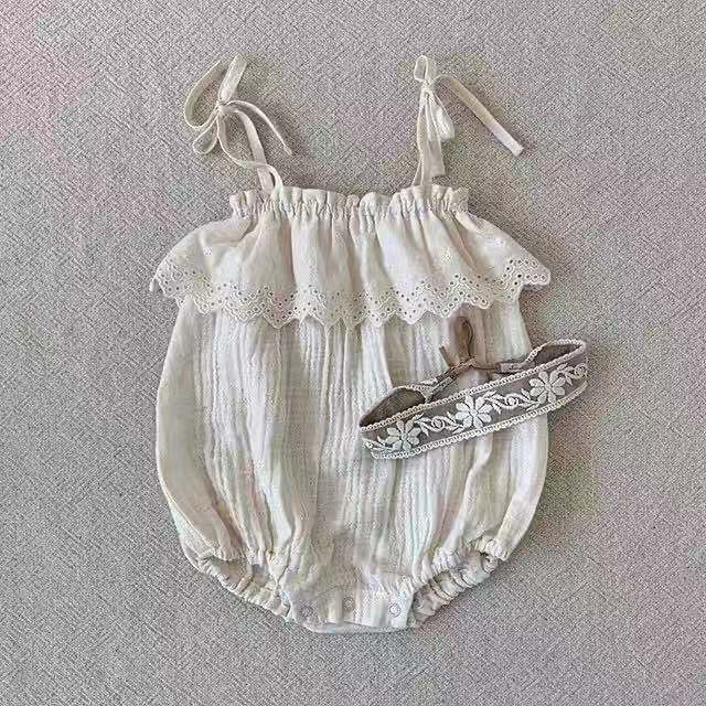 Vintage Lace Strap Romper for Princess Girls Cotto... – Vicedeal