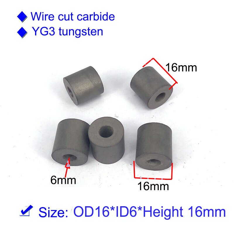Tungsten Carbide Power Feed Contact OD16*ID6*Heigh... – Grandado