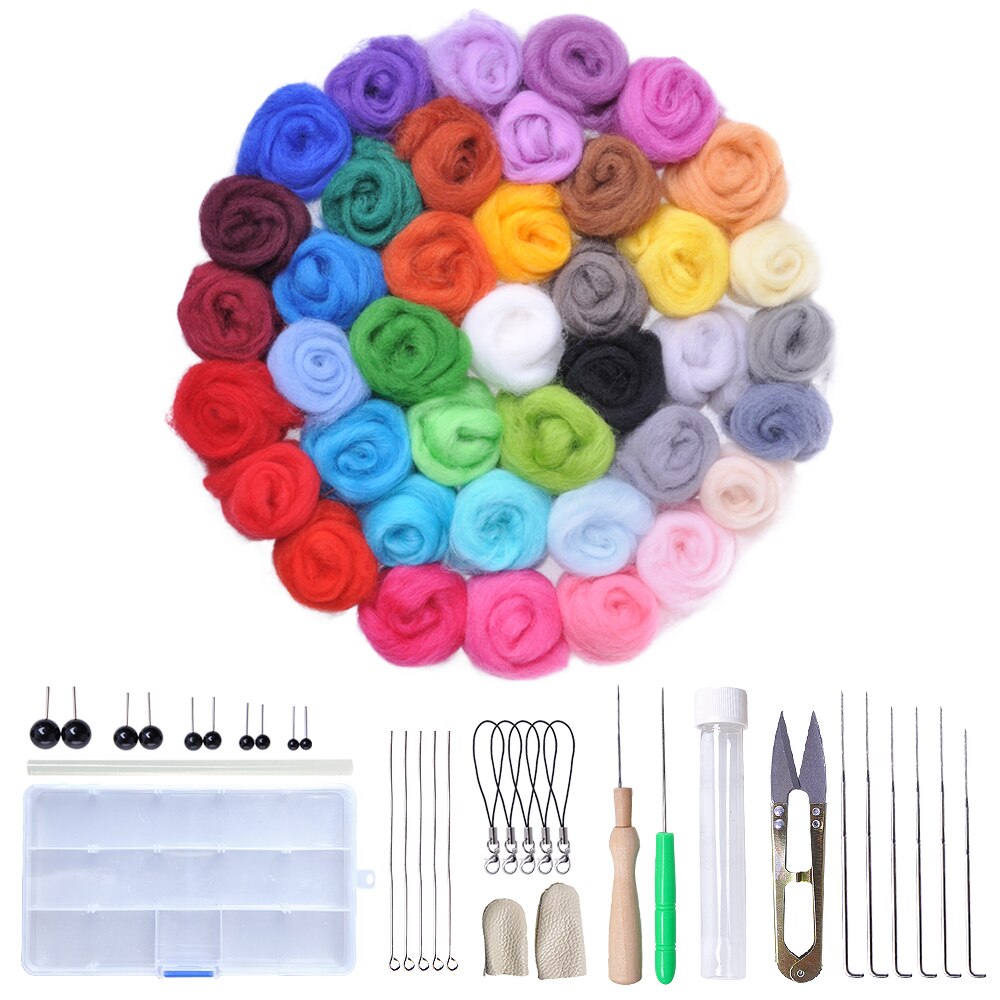 40 Color Wool Felt Needle Felting Kit Diy Craft Ki... – Vicedeal