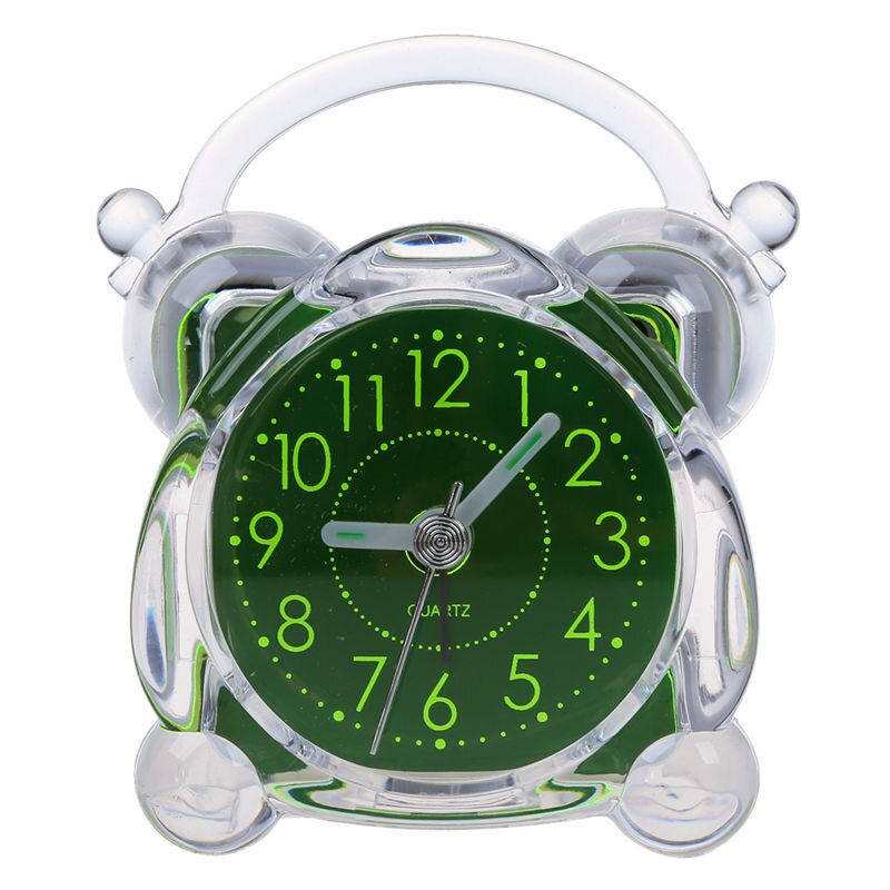Small Crystal Plastic Desk Bell Alarm Clock with L... – Grandado