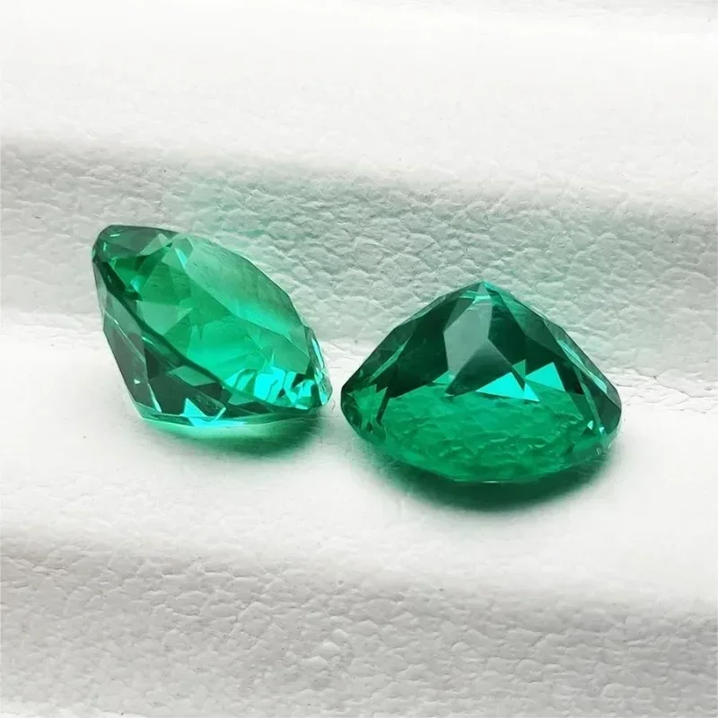 Lab Grown Columbia Emerald Round Shape Hand-cut Ge... – Grandado