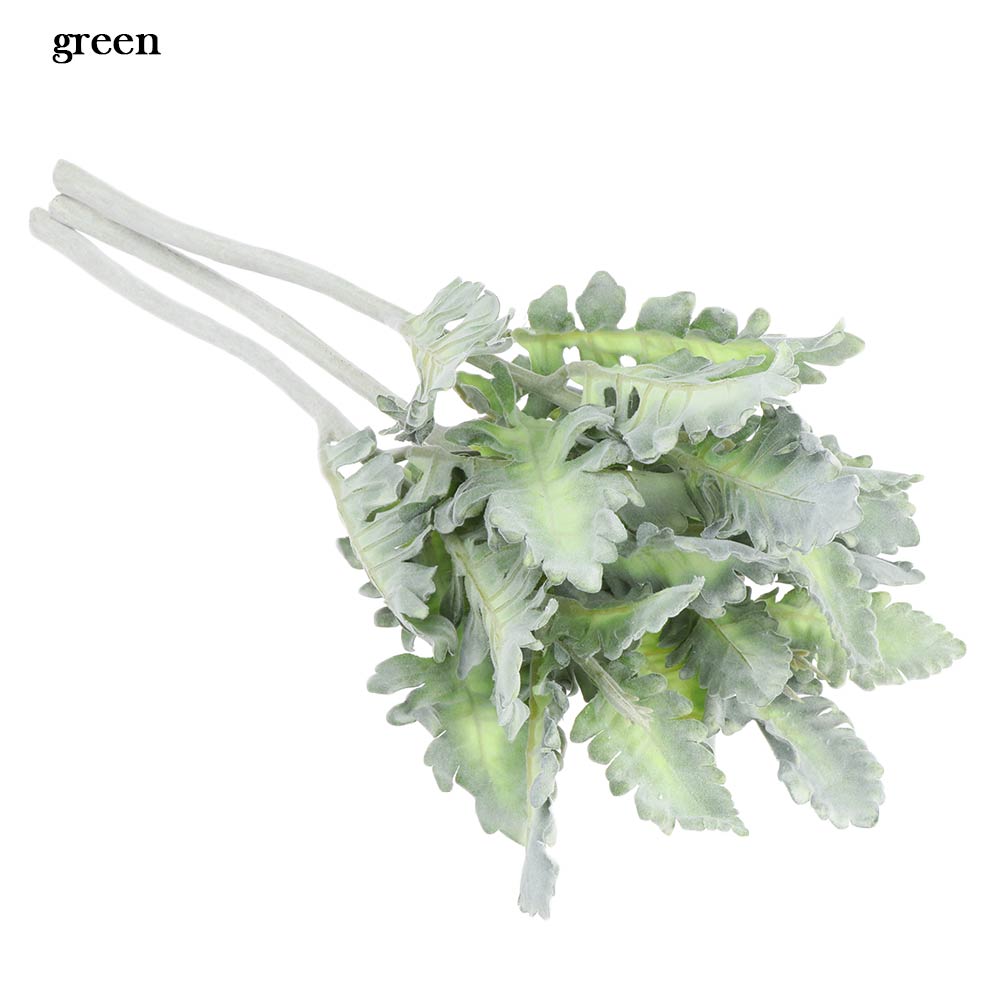 Artificial Flocked Lambs Ear Leaves Dusty Miller S... – Vicedeal