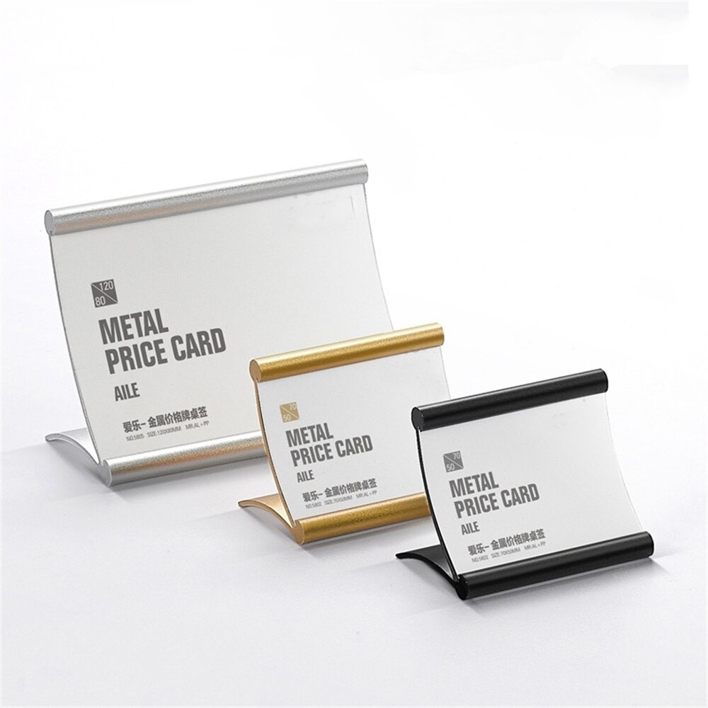 120*82mm Multipurpose Slant Back Metal Sign Holder... – Grandado