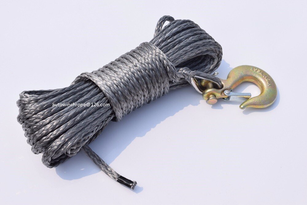 Grey 6mm*15m Synthetic Rope,ATV Winch Line 6mm,Boa... – Grandado